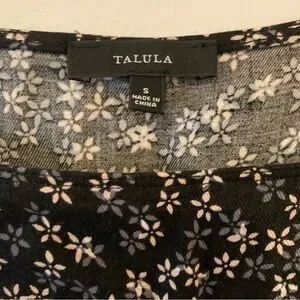 Talula | Tops | Talula Prairie Flower Crop Top Strappy Black Pink ...